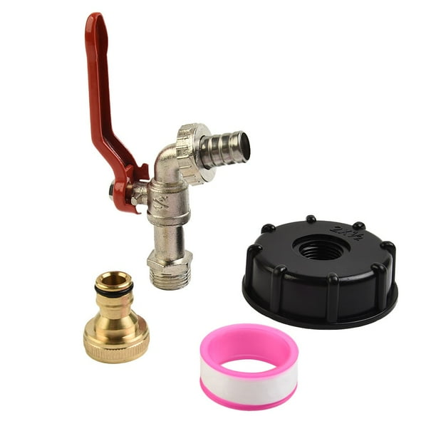 1/2 Inch Brass Ibc Tank Adapter S60X6 Water Storage Tank Faucet Adapter ...