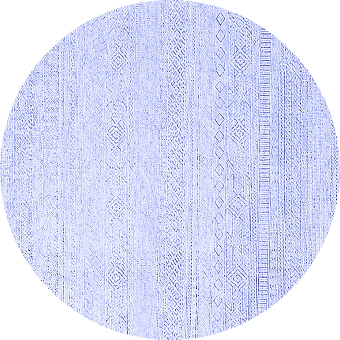Ahgly Company Indoor Round Solid Blue Modern Area Rugs, 6' Round ...