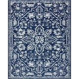 Well Woven Della Dark Blue Vintage Medallion Pattern Area Rug - Walmart.com