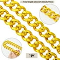 1Pc Acrylic Cuban Link Chain Necklaces for Men Gold 27.56 inch(70cm ...