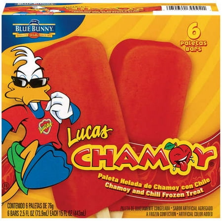 Blue Bunny Frozen Lucas Chamoy 6 ct Chili Frozen Bar, 15 oz - Walmart.com