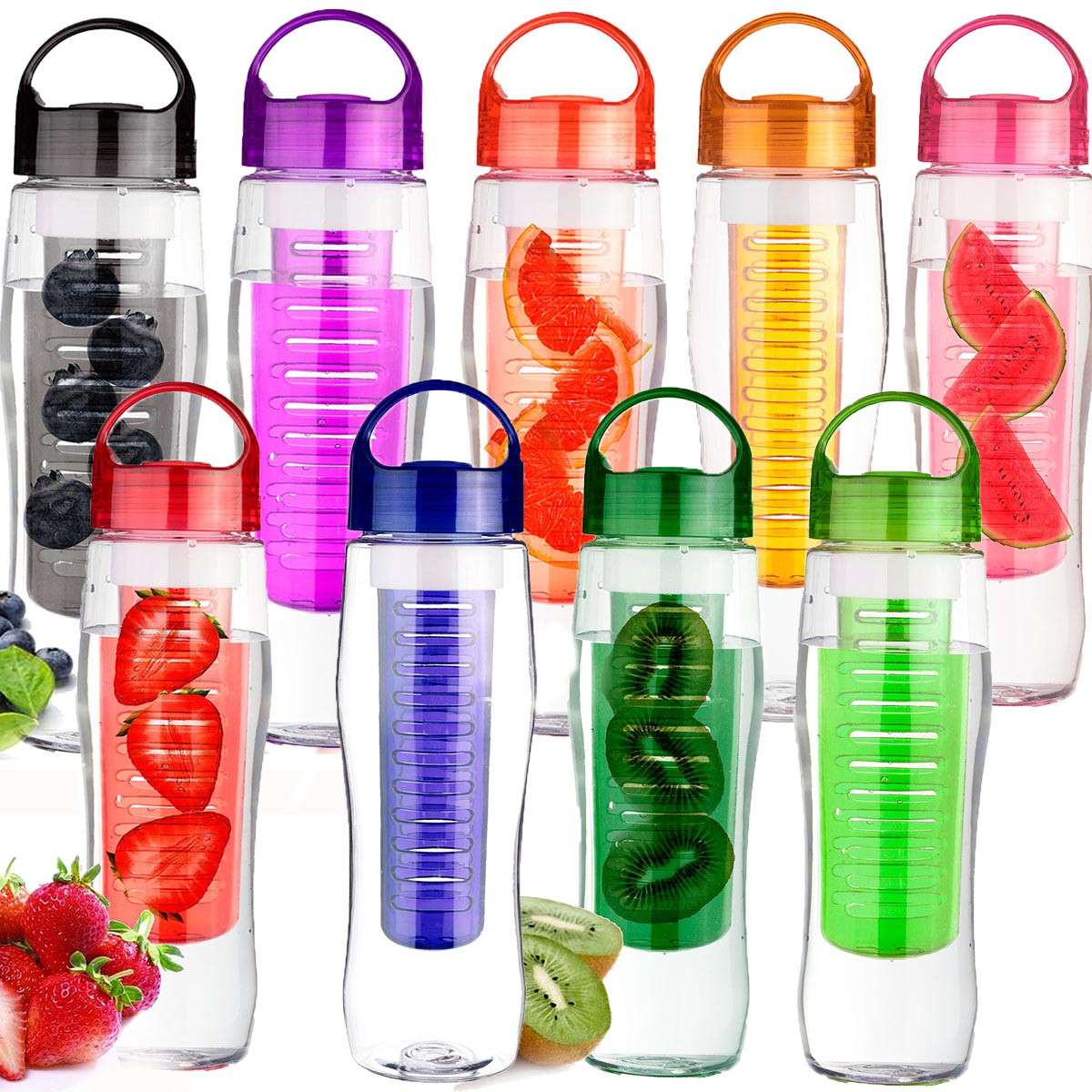 700ML Fruit Infusion Pitcher Fruit Infusing Bottle Infuser Vacuum Flask ...