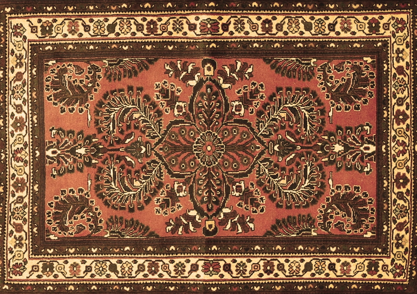 Ahgly Company Indoor Rectangle Persian Brown Traditional Area Rugs, 2 ...