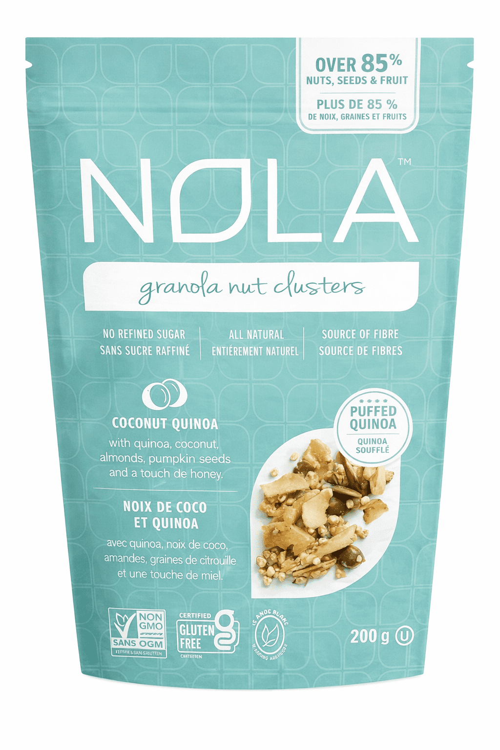 Nola Baking Co. Granola Nut Clusters 200g - Coconut Quinoa, Gluten-free ...