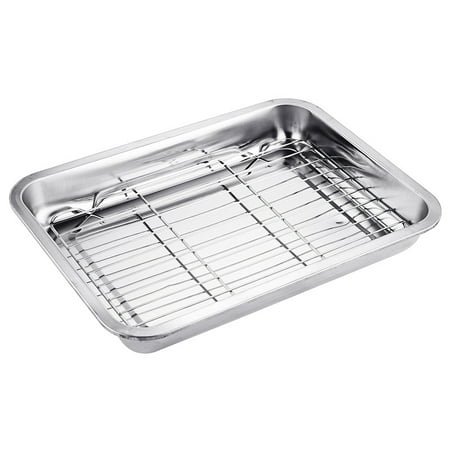 PERTTYUNG 1pc，Stainless Steel Roasting Pan Rectangular Deep Roaster Pan ...