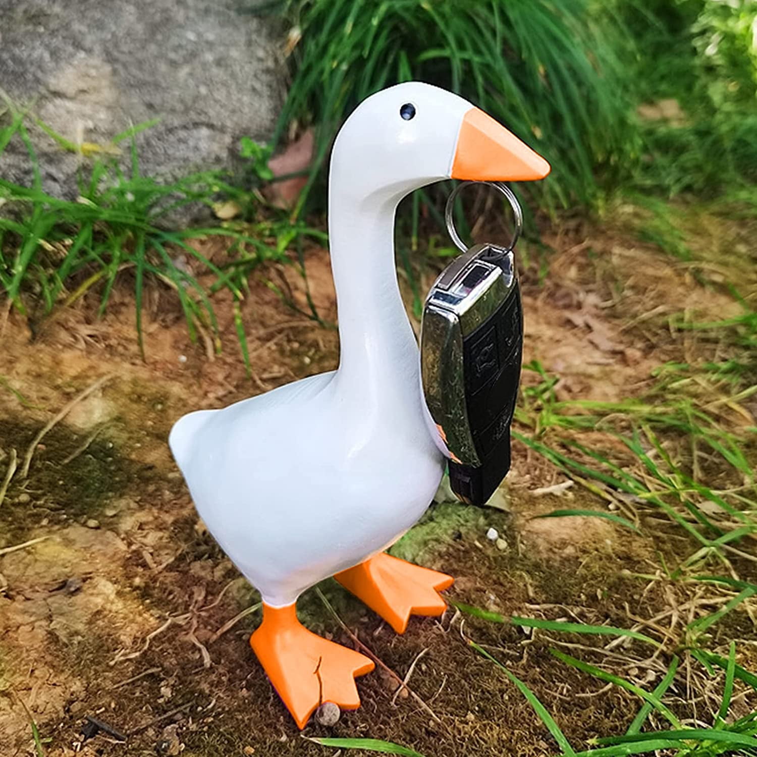 Magnetic Duck Statue, Cute Duck Decor, Creative Resin Duck Statue Key ...