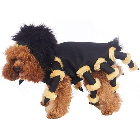 ICHUDAN Pet Dog Spider Costume for Halloween Party Decoration Furry ...