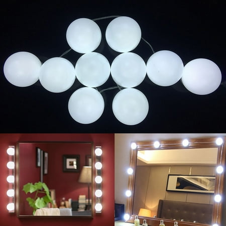 Portable Make-Up Lamp Dimmable Light Bulbs LED Cosmetic Mirror Lights ...