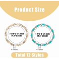 12Pcs 12 Style Glass CCB Beaded Stretch Bracelets Set Word Stackable ...