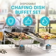 Diplastible 33-Piece Disposable Chafing Dish Buffet Set, Includes Wire ...