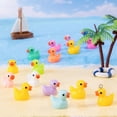 Pack of 100 Little Ducks Assorted Colors Miniature Figures for Garden ...