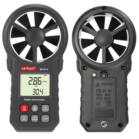 WT87A Digital Anemometer with LCD Backlight Handheld Wind Speed ...