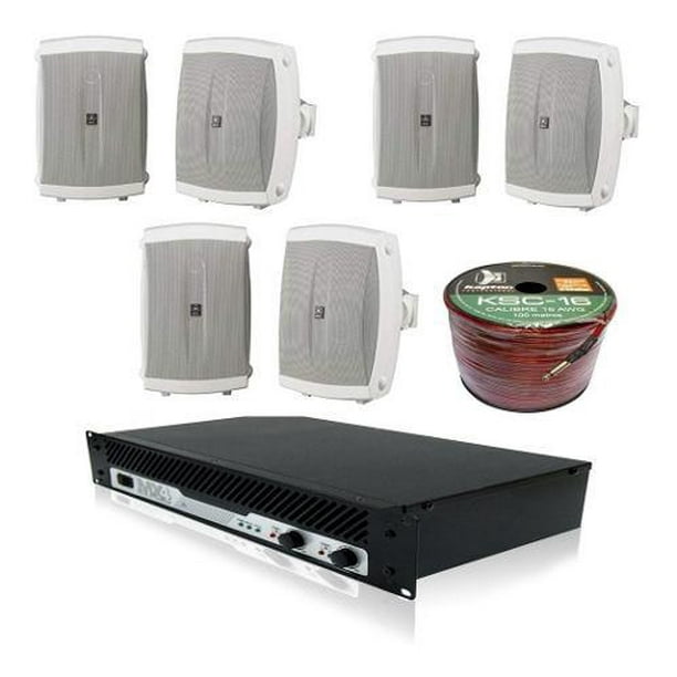 Sistema de Audio Instalación Yamaha 6 Bocinas NSAW190WH Amplificador MX4 | Walmart en línea