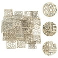 20/50/100Pcs Square Shape Wooden Craft Slices 4x4CM Wood Squares Cutout ...