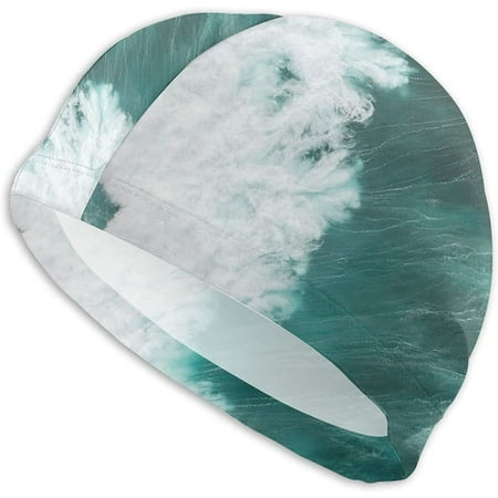 Blue Ocean Surfswim Caps,Silicone Waterproof Comfy Bathing Cap Swimming ...