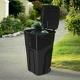 Trash Can With Lid - Ultimate Strength 32 Gallon Wheeled Garbage Can ...