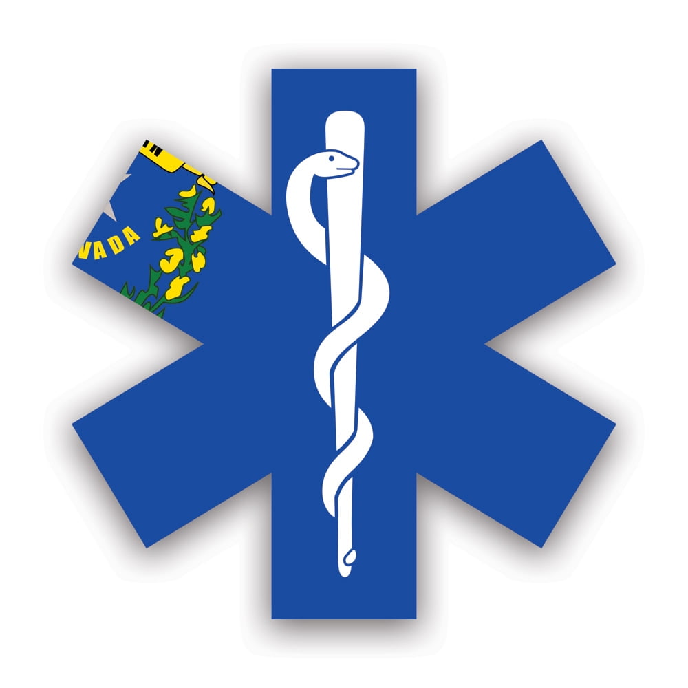 Nevada Star of Life Flag Sticker Decal - Self Adhesive Vinyl ...