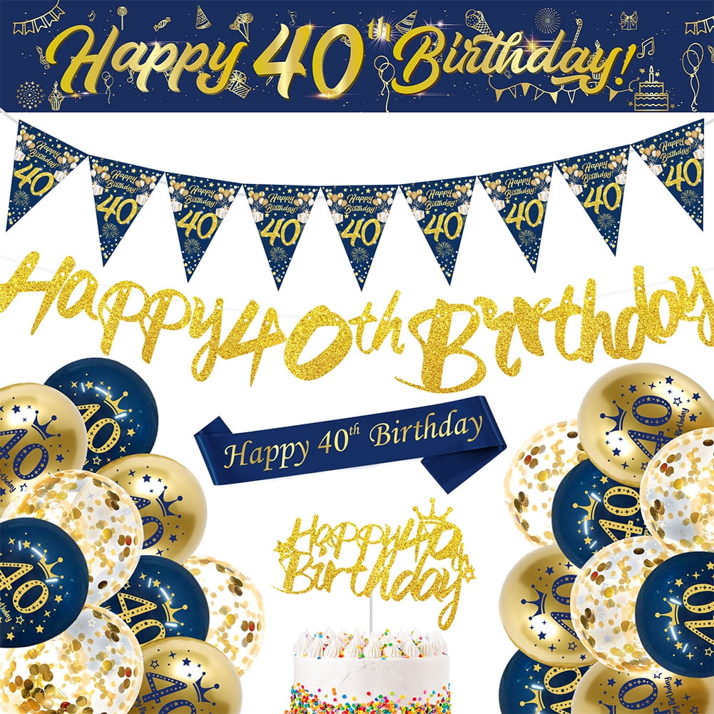 Click here for Dutchman 40th Birthday Decorations Men  Blue Gold... prices