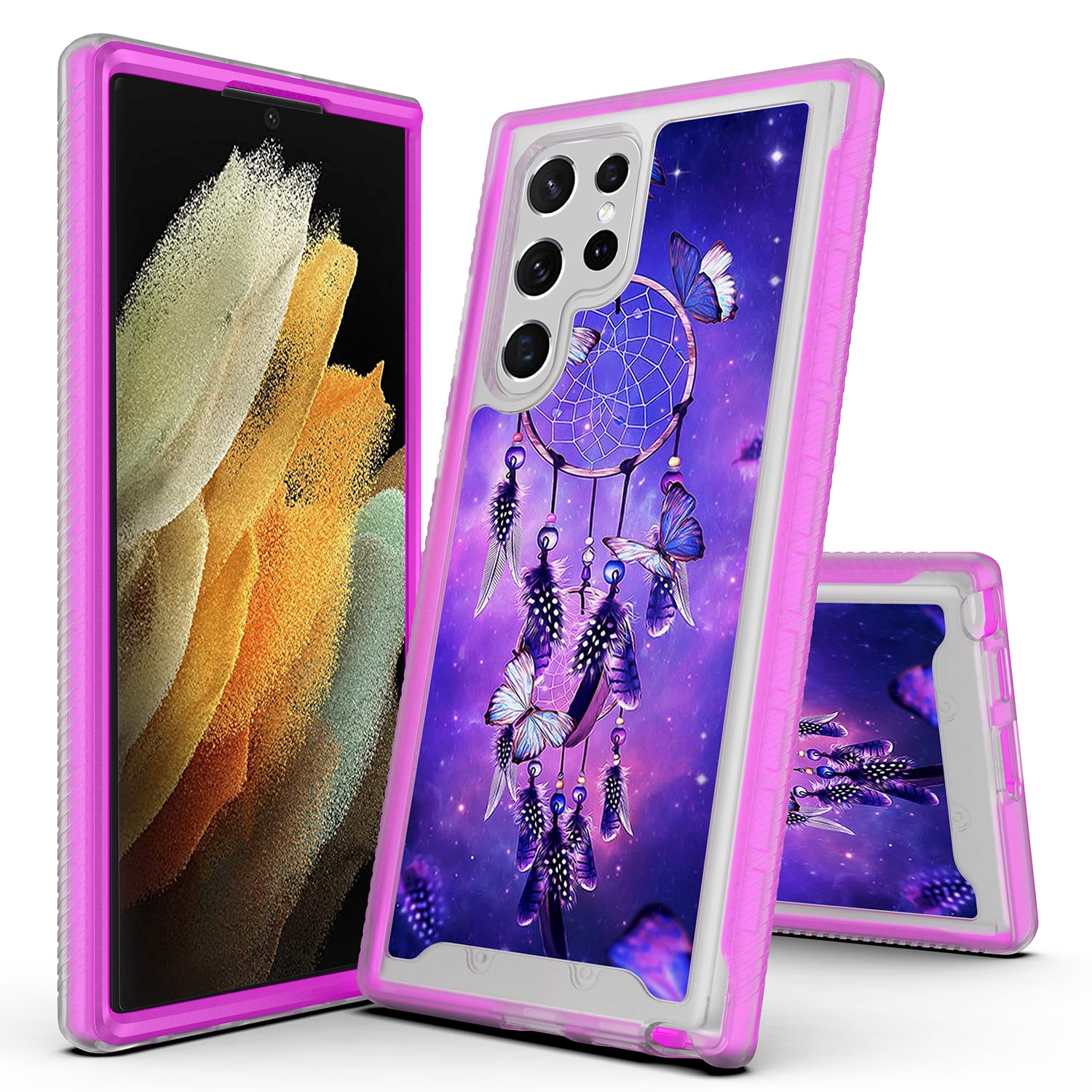 Samsung Galaxy S22 Ultra Case, Rosebono Hybrid Graphic Design Pattern ...