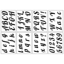 Alphabet Handlettered Script Stencils - 12" x 12" by Craft Smart® - 86 ...