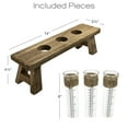 Excello Global Products Unique Rustic Flower Holder with 3 Glass Vases ...