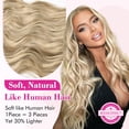 20" 1-Pack 3/4 Full Head Curly Wave Clips in On Synthetic Hair ...
