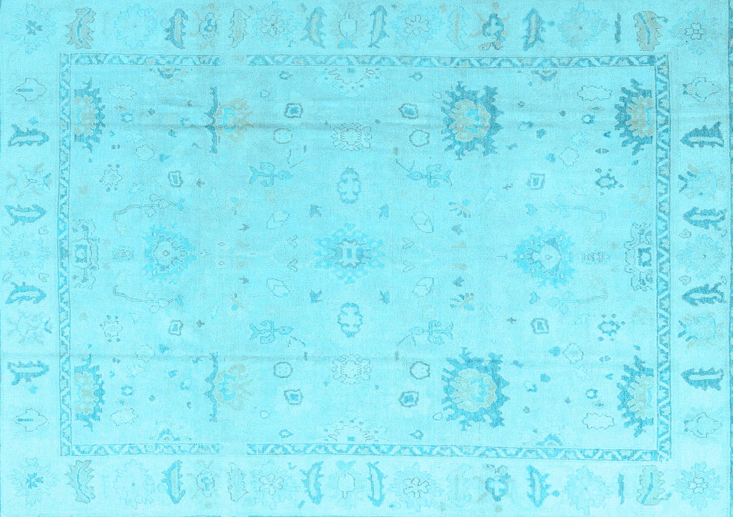 Ahgly Company Indoor Rectangle Oriental Light Blue Traditional Area ...