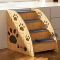 ShadeMart Non-Slip Pet Steps for Dogs and Cats, 4-Step Wooden Pet ...