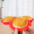 3 Cavity Silicone Baking Mold Red For Air Fryer Microwave Oven Cupcakes ...