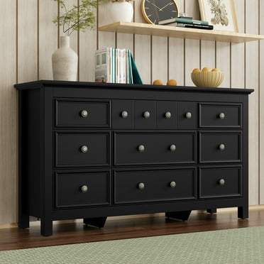 Homfa 8 Drawer Horizontal Combo Dresser for Bedroom, Modern Chest of ...
