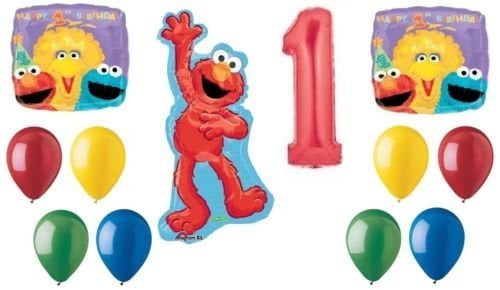ELMO Sesame Street (12) #1 1st First Birthday Party Mylar & Latex ...