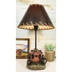 Rustic Western Plains Bison Buffalo Table Lamp on Sloped Rocks by Tree ...