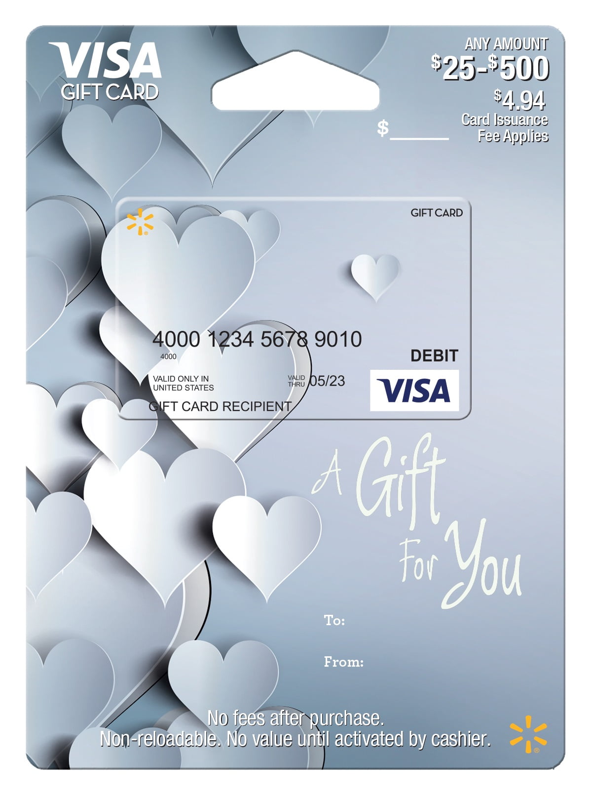 Visa Giftcard Wmt Ed Gc Vl Heart Gift For You Gdb Walmart Visa Giftcard Wmt Ed Gc Vl Heart Gift For You Gdb Walmart
