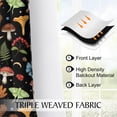Mushroom and Butterfly Black Pattern Blackout Curtains,Triple Weaved ...