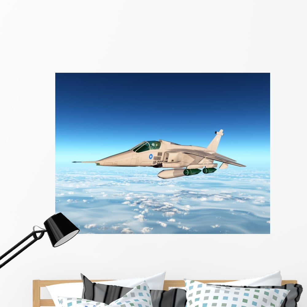 Jaguar Fighter Jet Wall Mural by Wallmonkeys Peel and Stick Graphic (48 ...