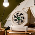 HannLk Small Rechargeable Camping Fan with Illumination 3 Adjustable ...