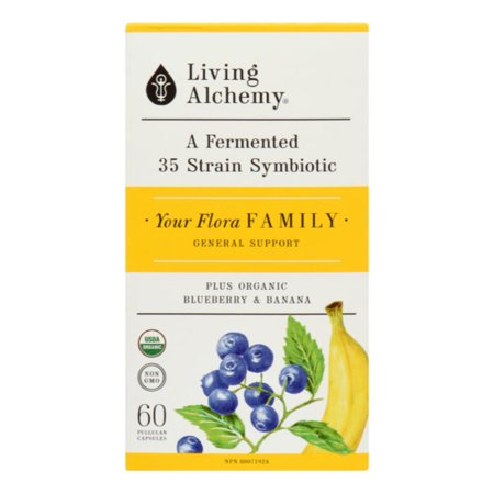 Living Alchemy - Your Flora a Fermented 35 Strain Symbiotic Family, 60 ...