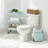 mDesign Small Bathroom Movable 3-Tier Metal Rolling Utility Storage ...