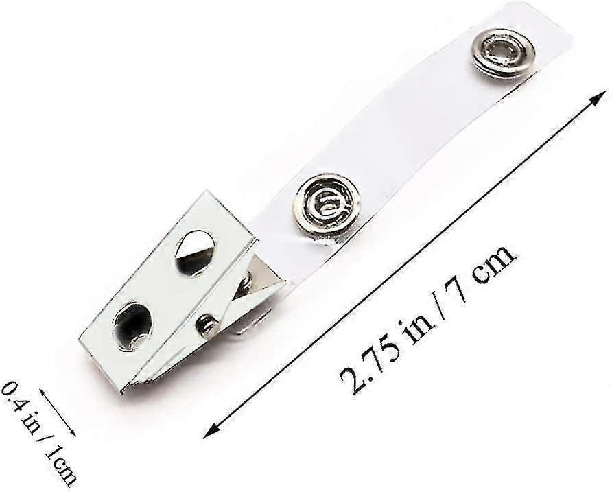 100 clips metálicos premium para credenciales con correas de PVC ...