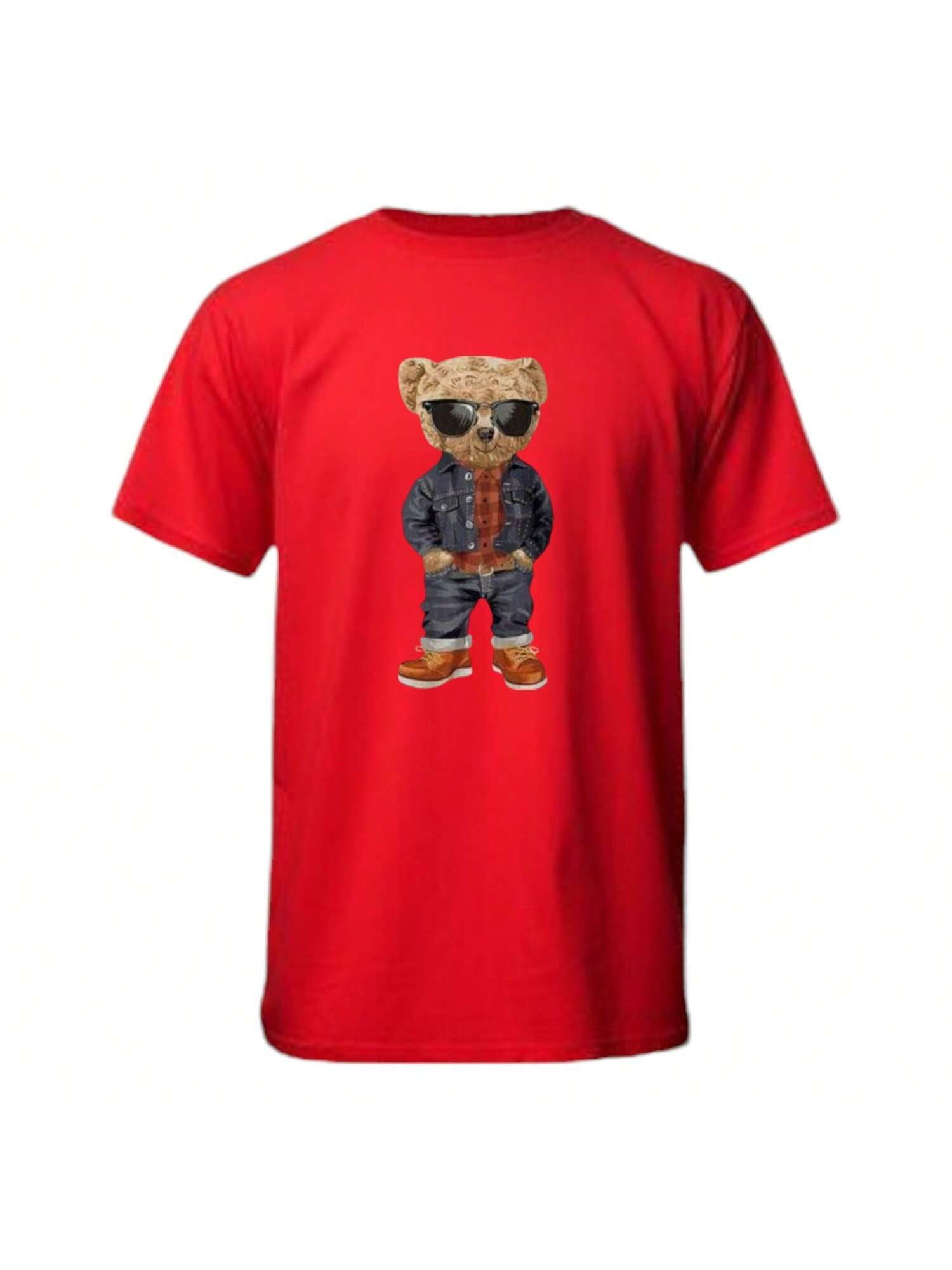 Playera De Oso Fashion Ropa Para Hombre Color Rojo Talla Grande Marca ...