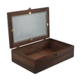 Homena Nordic Retro Solid Wood Begonia Flower Glass Storage Cabinet ...