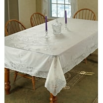 Walmart Easy Care Vinyl Lace Betenburg Design Tablecloth, Beige, 60" x ...