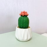 Miniature Cactus Figure Resins Faux Potted Plant Office and Home Table ...