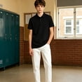 CPNG Boys and Girls Shirts Short Sleeve Solid Color Collared Casual ...