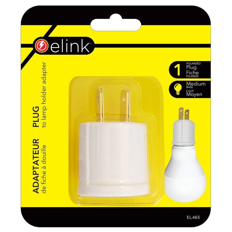 Elink EL465- Medium Base Light Bulb Plug Adapter, White - Walmart.com