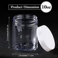 4Pack 10oz Plastic Storage Jars with Lids - Leakproof Round Clear ...