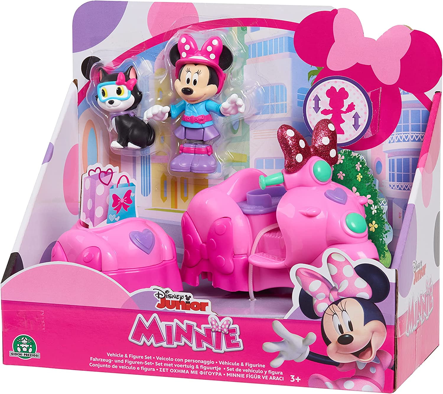 Disney Junior Minnie Mouse Vehicle & Figure Removeable Side Car Pink ...