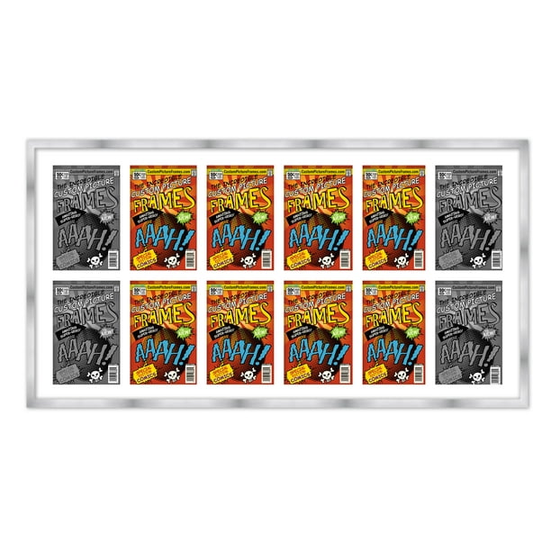 12 Comic Book Frame Silver Collage Comic Book Frame with White Mat to ...