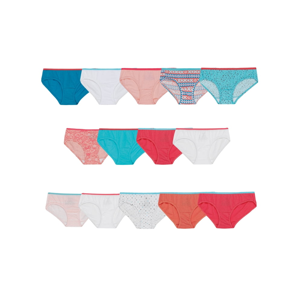 Hanes Hanes Girls Underwear 14 Pack Hipster Tagless Super Soft