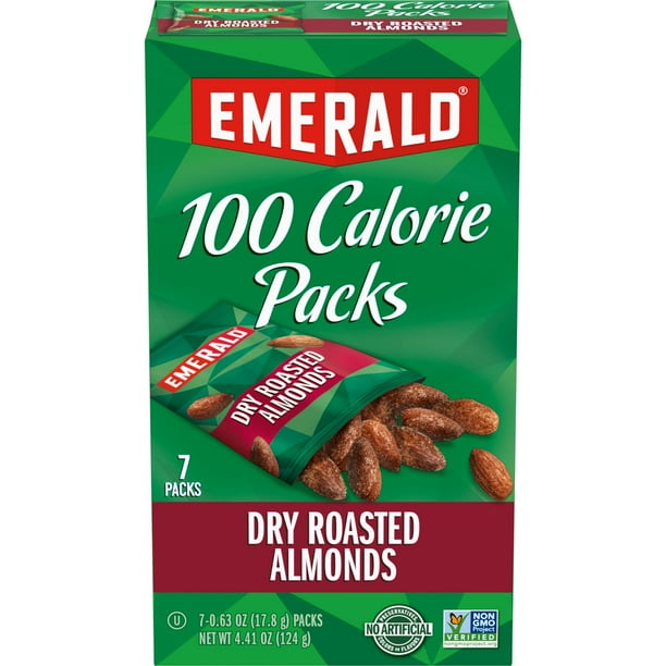 Emerald Nuts Dry Roasted Almonds, 100 Calorie Packs, 7 Ct - Walmart.com ...